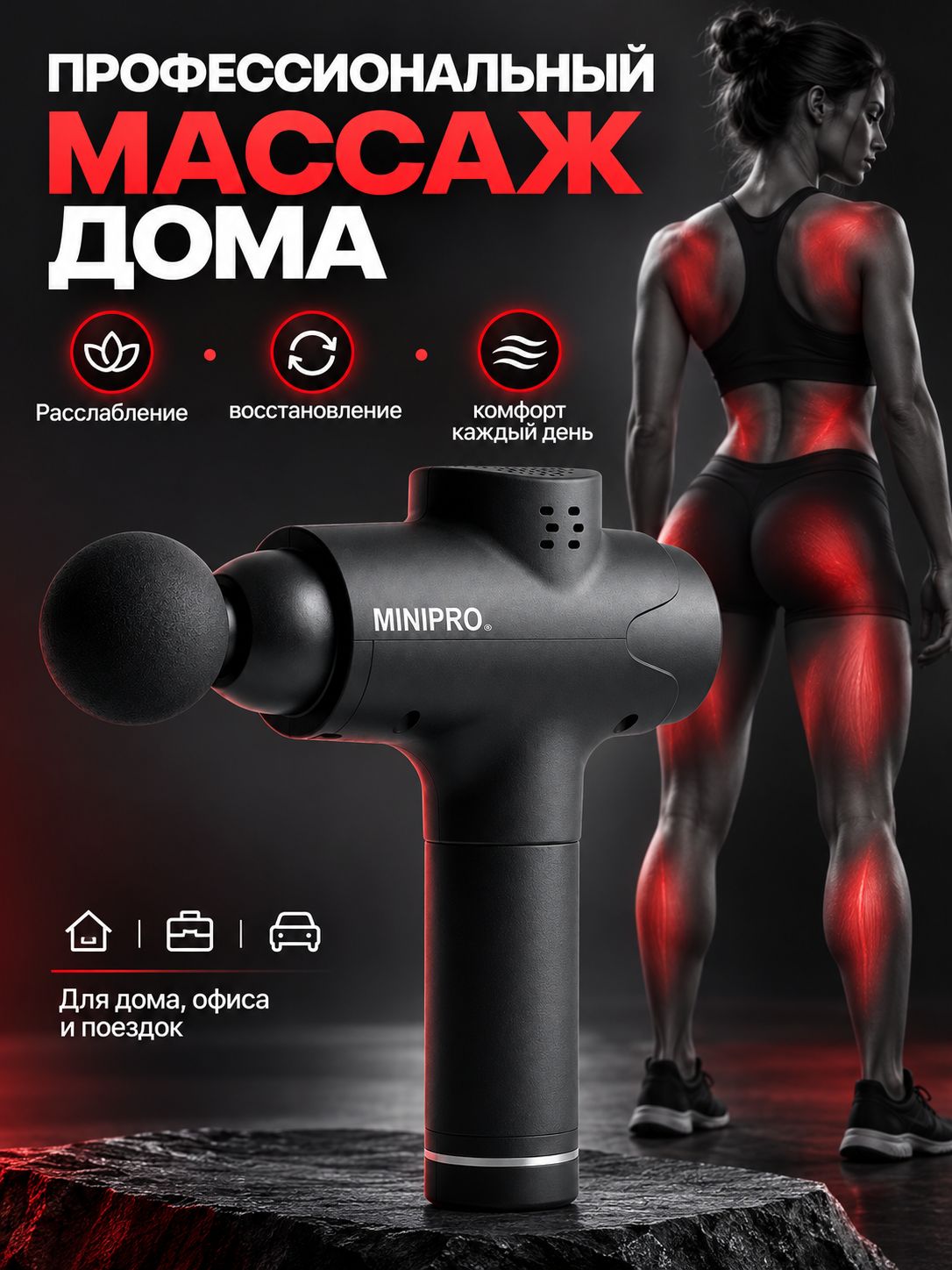 MINIPRO Перкуссионный массажер для тела