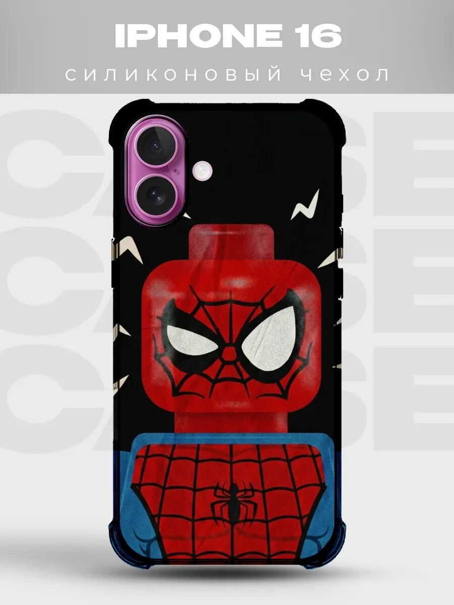 Чехол на iPhone 16 Человек-паук spiderman комикс spider man