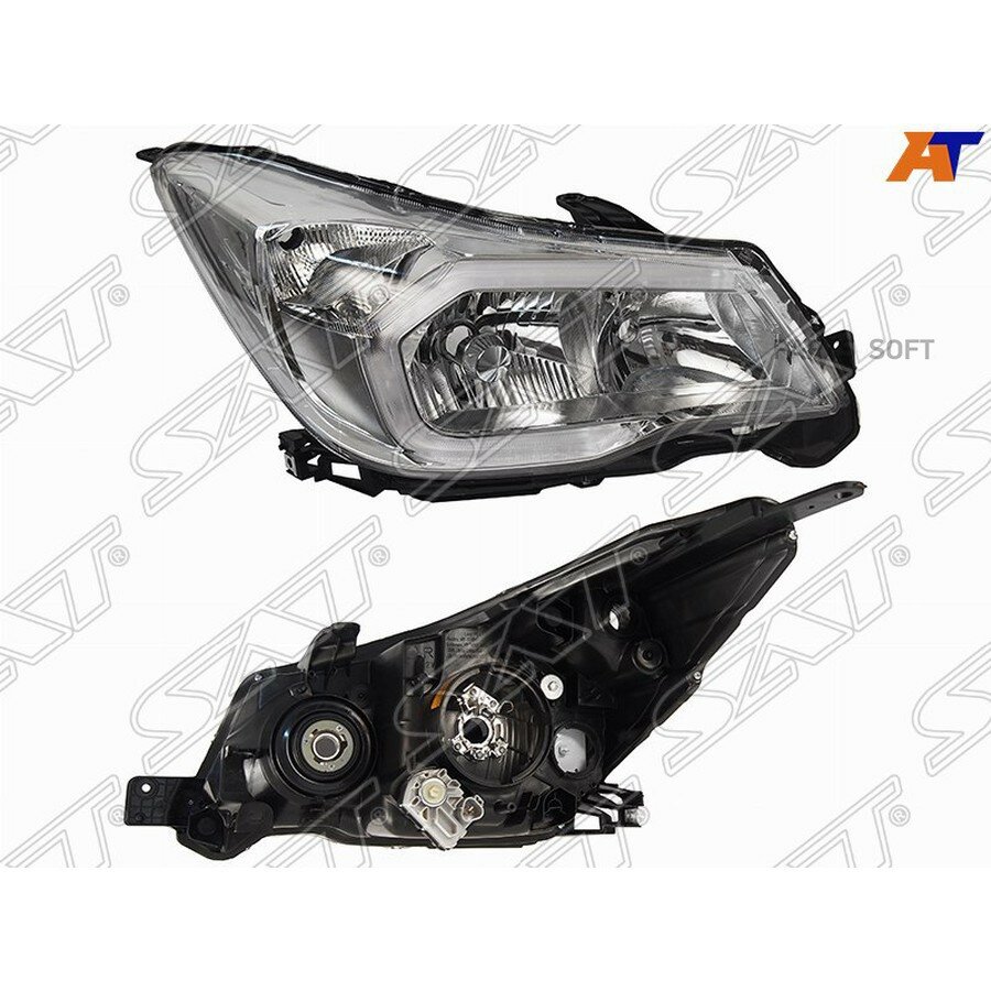 Фара Subaru Forester 12-16 (Справа/ Ксенон/Галоген/ С электрокорректором) от официального дистрибьютора, SAT, артикул ST2201124RMLEHM1