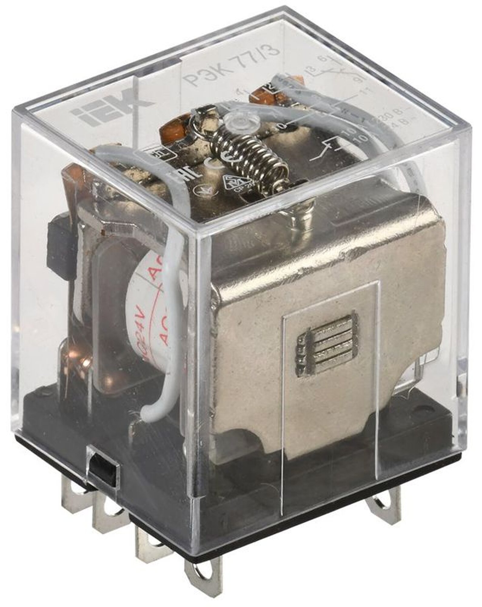 Реле промежуточное РЭК 77-3 10А 24В AC IEK RRP10-3-10-024A, 1 шт