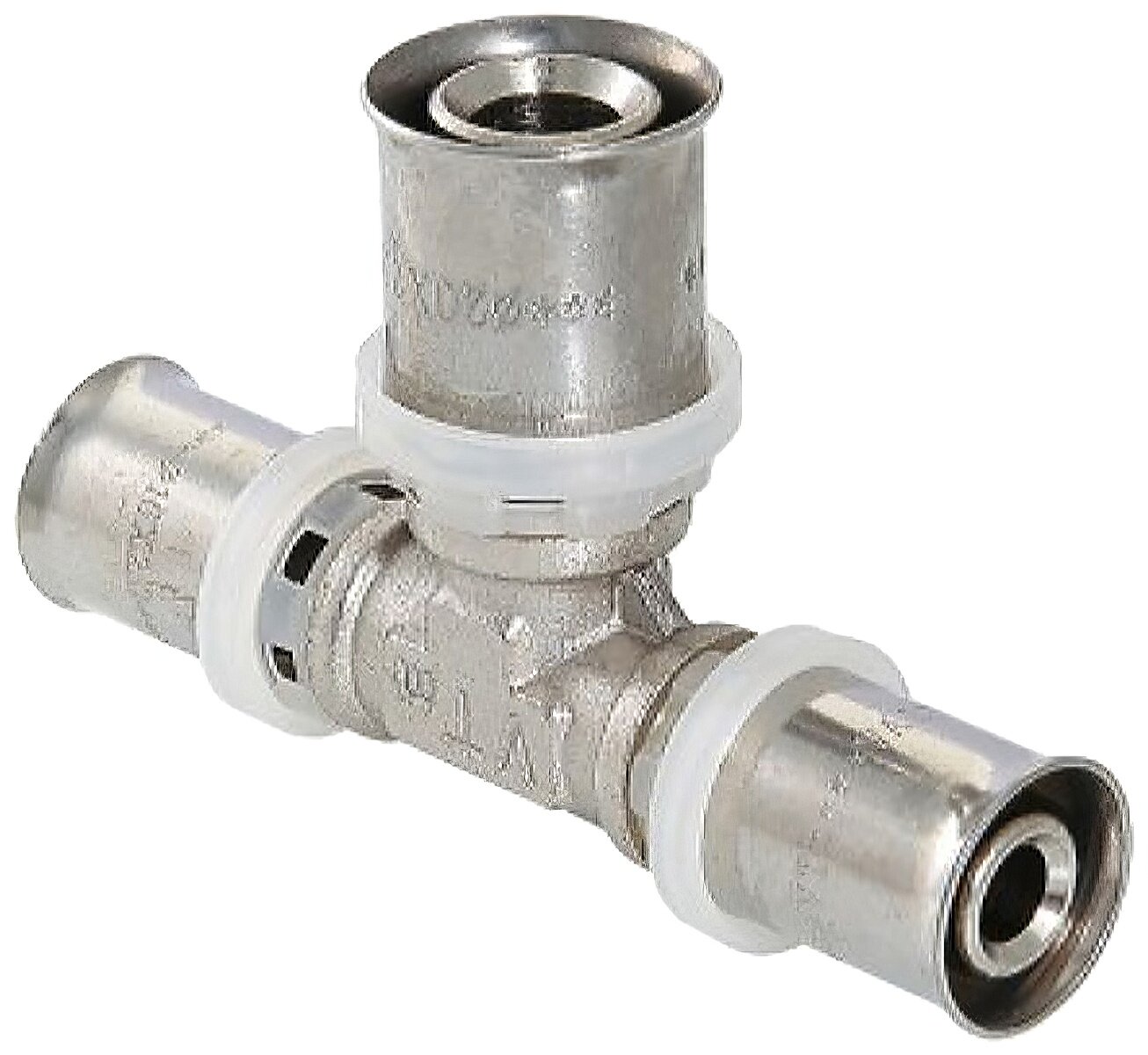 Тройник латунь никелированный VALTEC VTm.231. N 20х16х20 мм