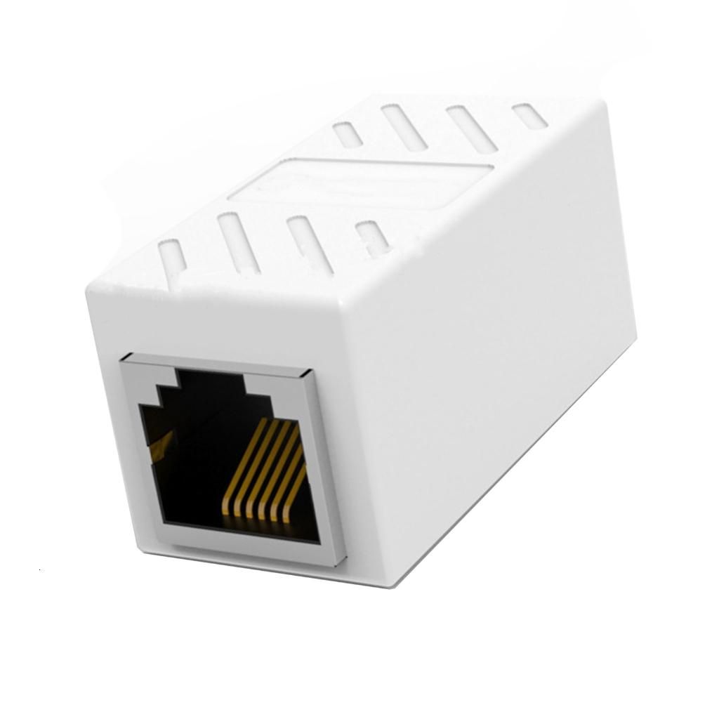 Проходной соединитель сетевого кабеля RJ45, белый
