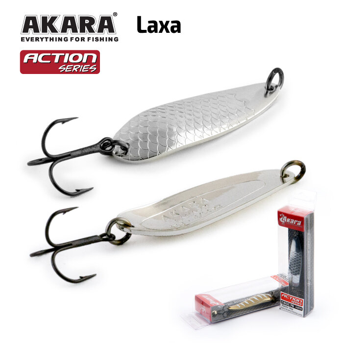 Блесна колеб. Akara Action Series Laxa 60 13 гр. 1/2 oz. Sil/Go