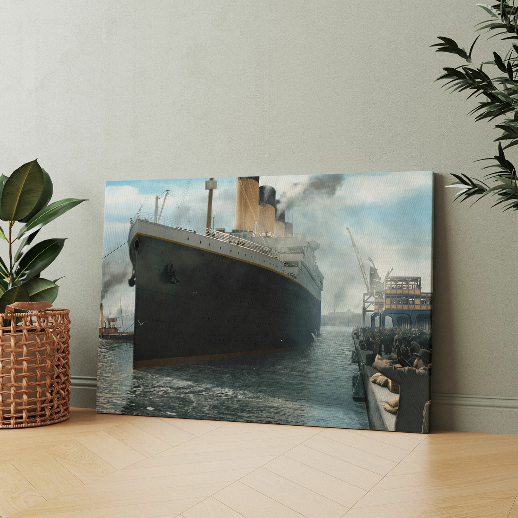 Картина на холсте (титаник лайнер 3 игра titanic honor and glory крушение) 30x40 см/для интерьера/в комнату/на стену/в подарок