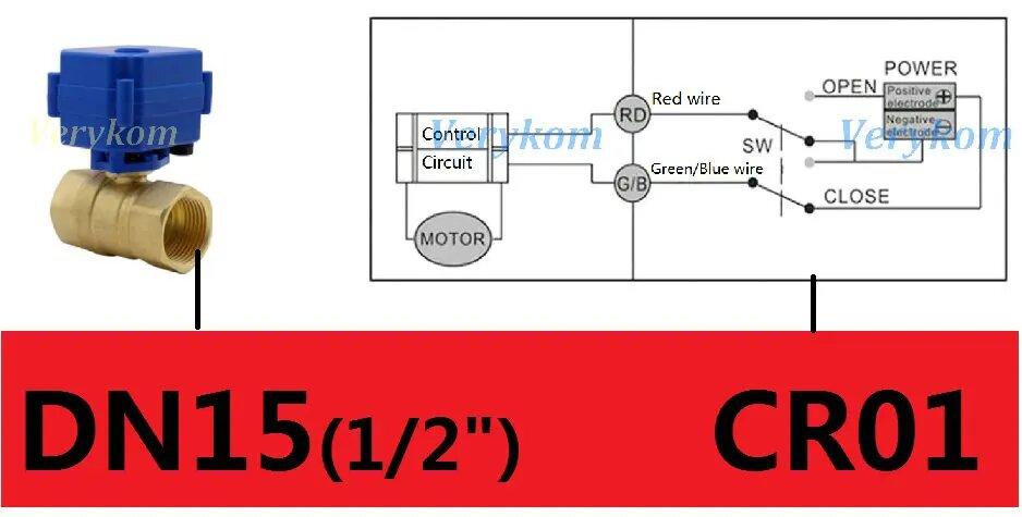 Электроклапан для воды Verykom CR01-CR05 DC12V, DN15-CR01