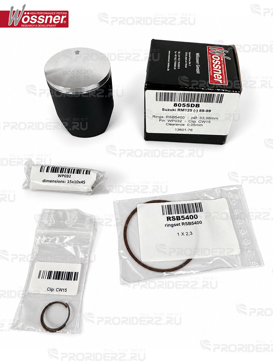 Поршень для мотоцикла RM125 89-99 от бренда Wossner 8055DB