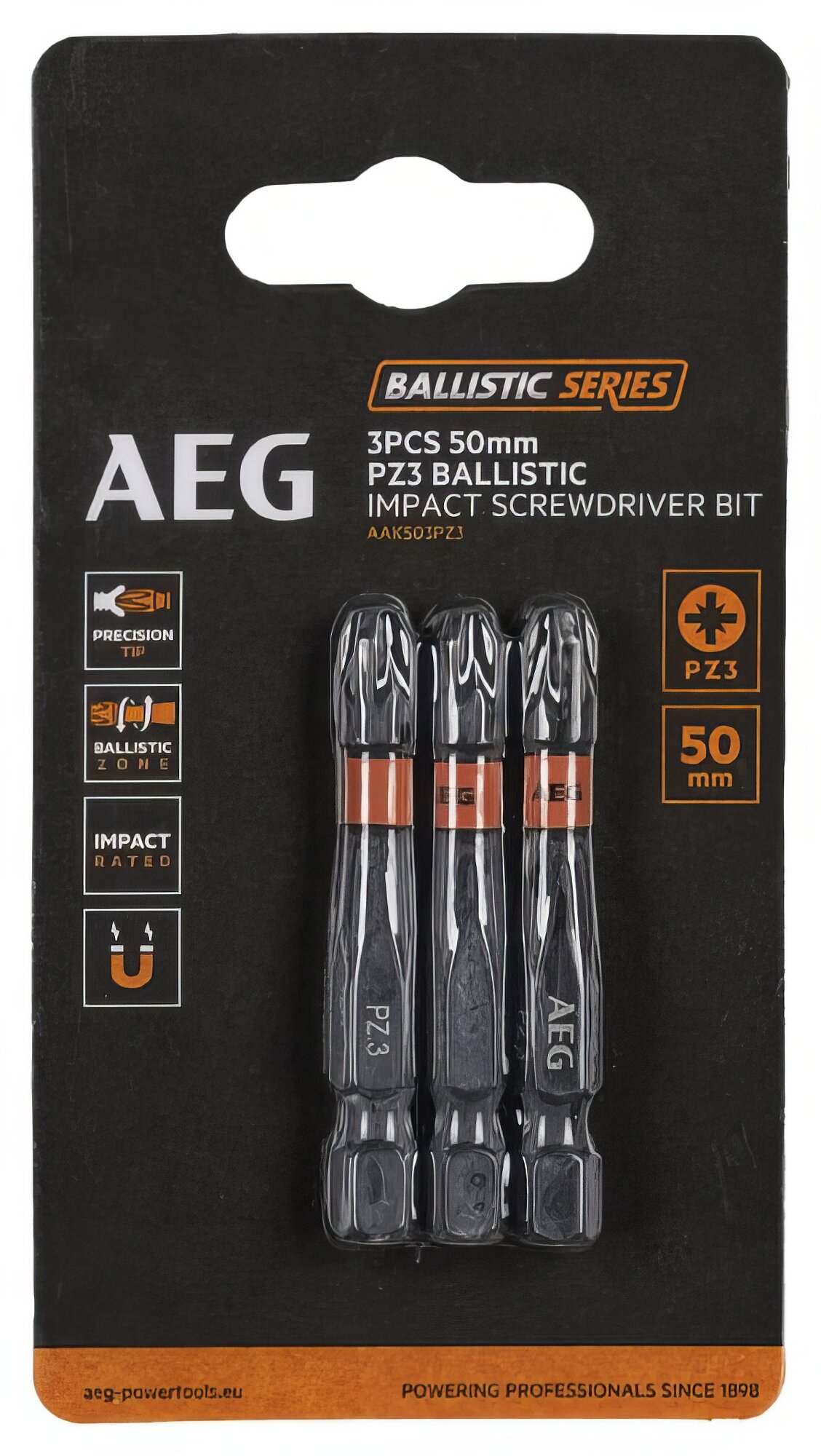 Биты ударные AAK503PZ3 (3 шт; PZ3; 50 мм) AEG 4932479185