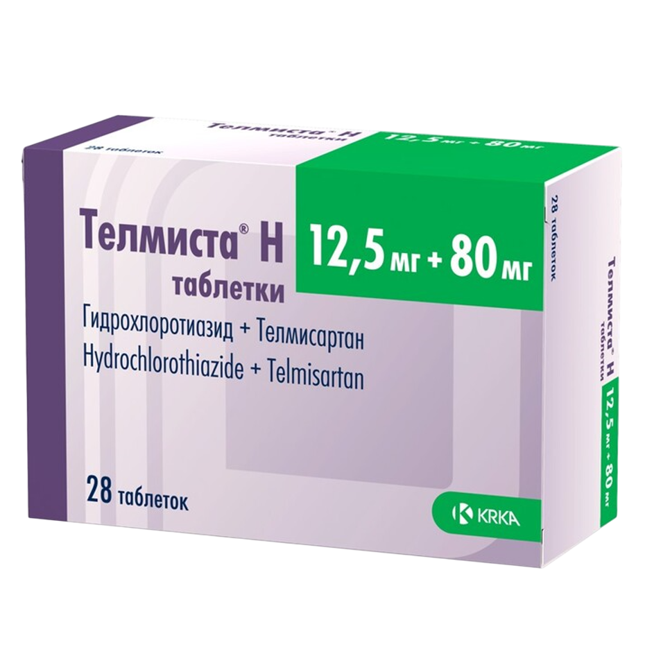 Телмиста Н таблетки 12,5 мг+80 мг 28 шт