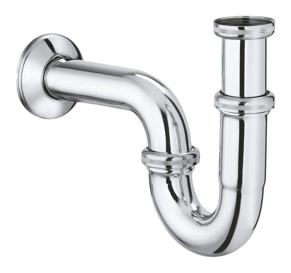 Сифон для раковины Grohe 28947000 телескопический, трубчатый, хромированный, с гидрозатвором, латунный