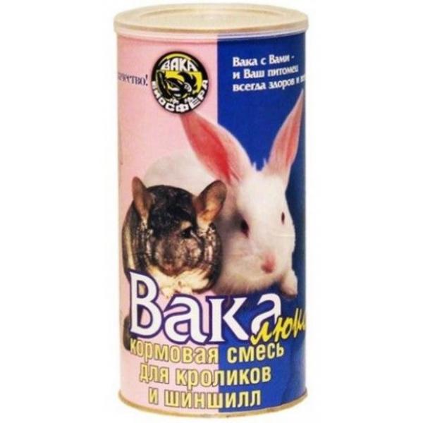 Вака Корм "люкс" для шиншилл и кроликов, 0.8 кг