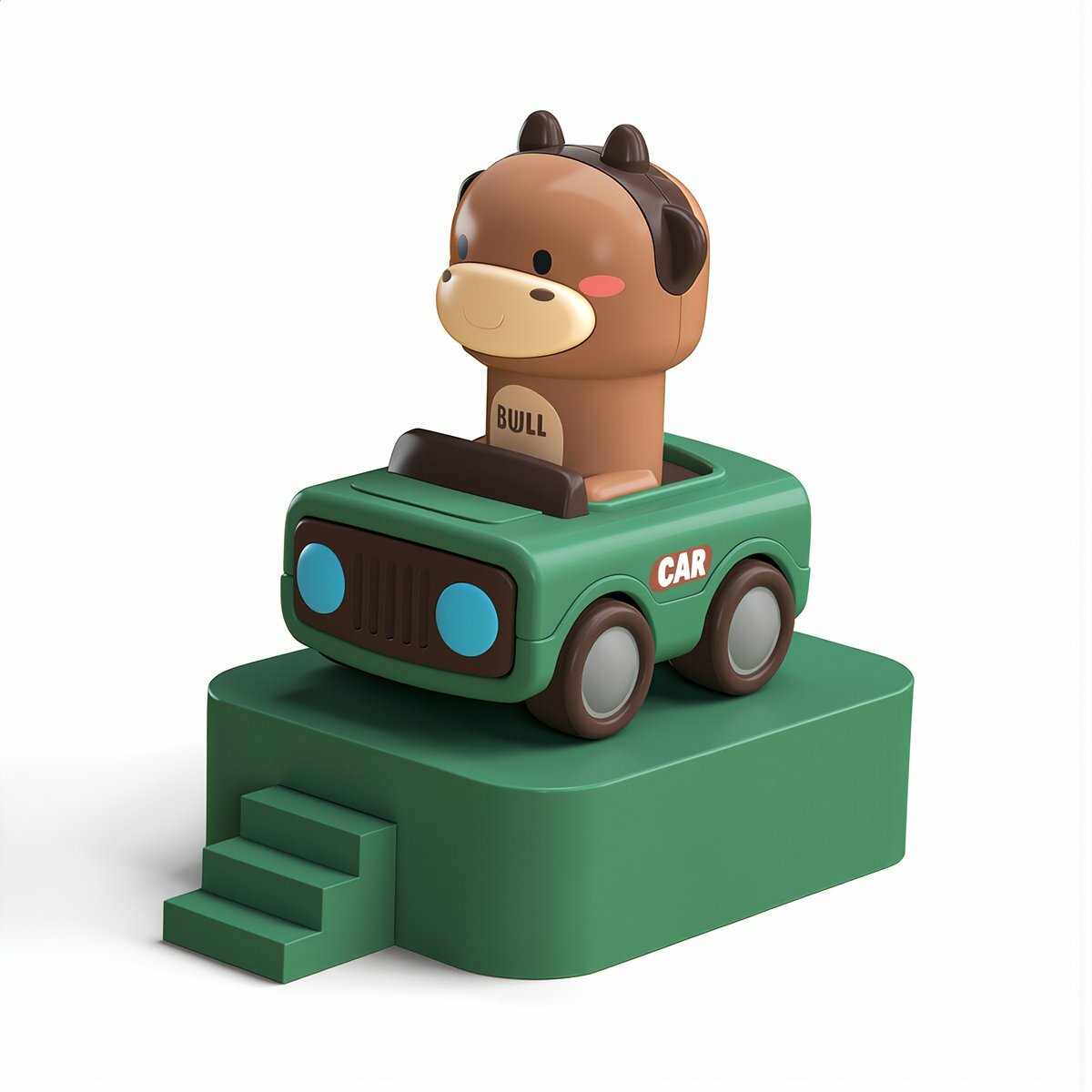 Игрушка животное машинка на нажатие прочная скользящая игрушечная машинка для малышей с мультяшным дизайном для развития координации движений рук и глаз маленьких детей