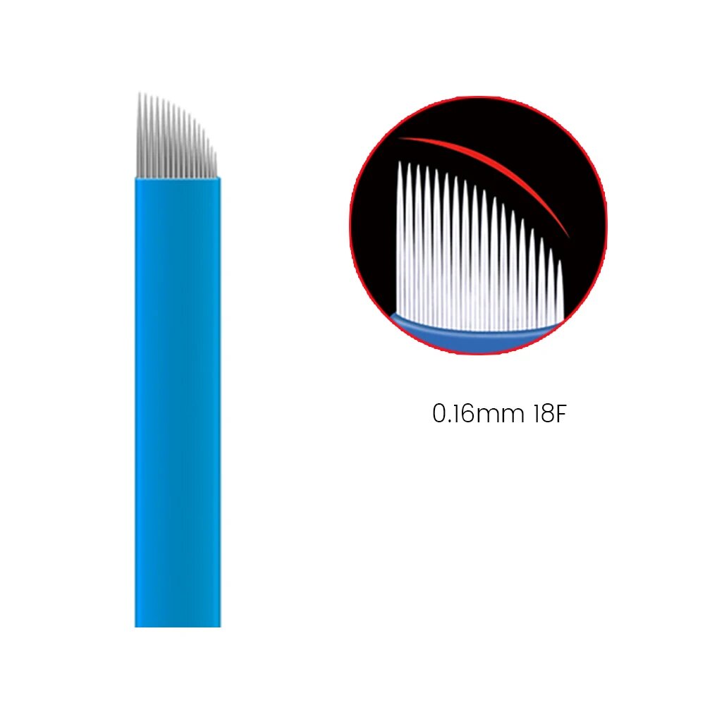 Иглы для микроблейдинга MZ Beauty Blue 0.16mm 50 шт