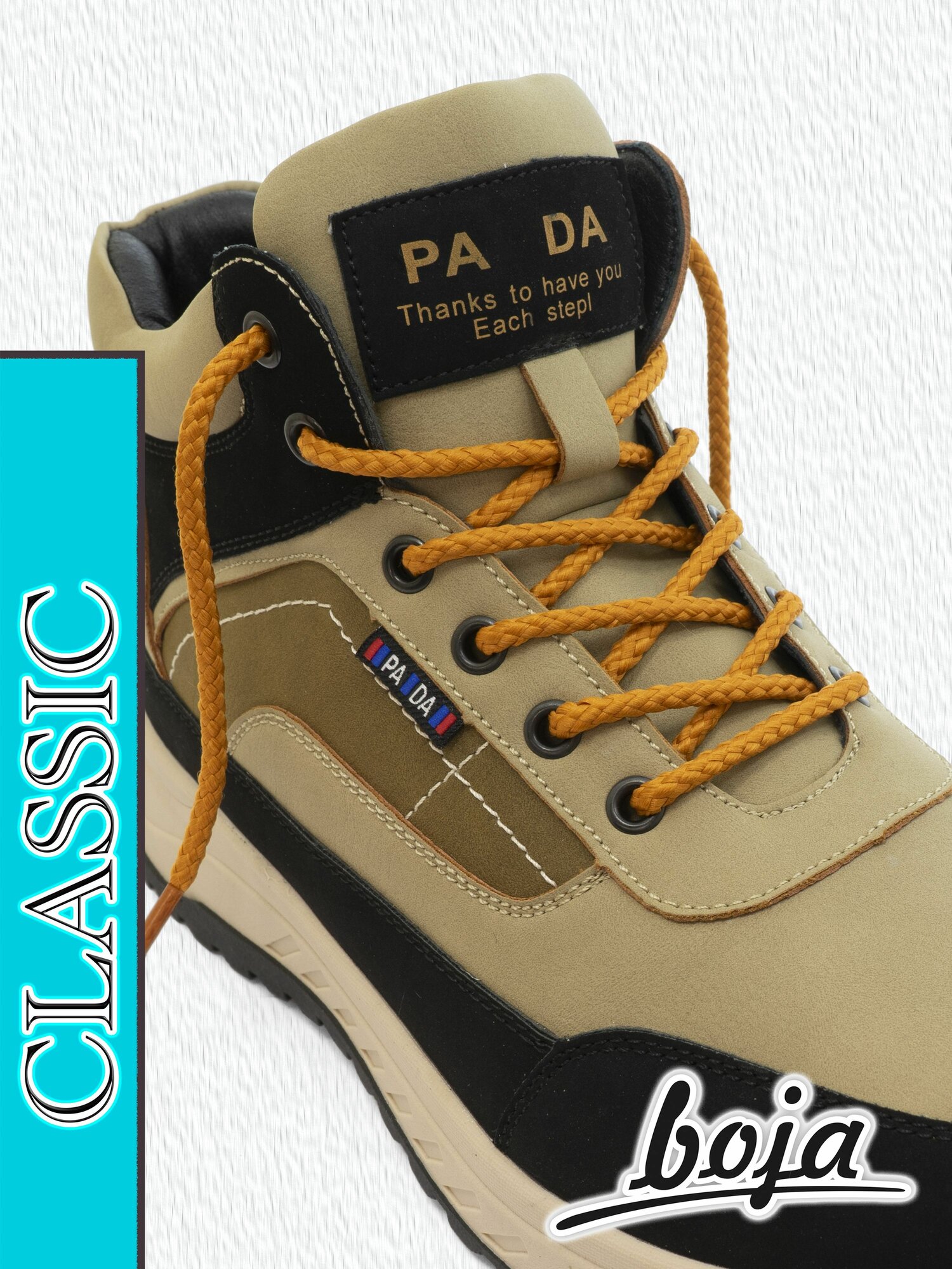 Шнурки для обуви "Classic", круглые, горчичные (оранжевые), 120 см, для ботинок, бутс, кроссовок