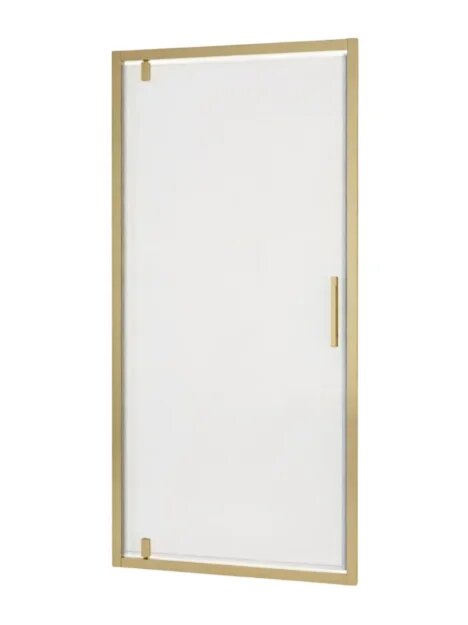 Душевая дверь Veconi P30 G, 800x1900, золото брашинг, стекло прозрачное
