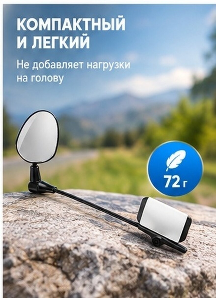 Зеркало Rearview Для Велосипедного Шлема С Автоматической Настройкой 7 8X24CM