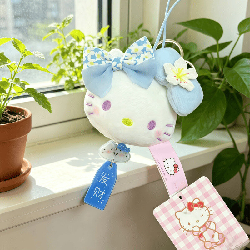 Брелок Hello Kitty для сумки брелок для авто зеркало подарок для женщин синий богатство фиолетовое лицо подлин