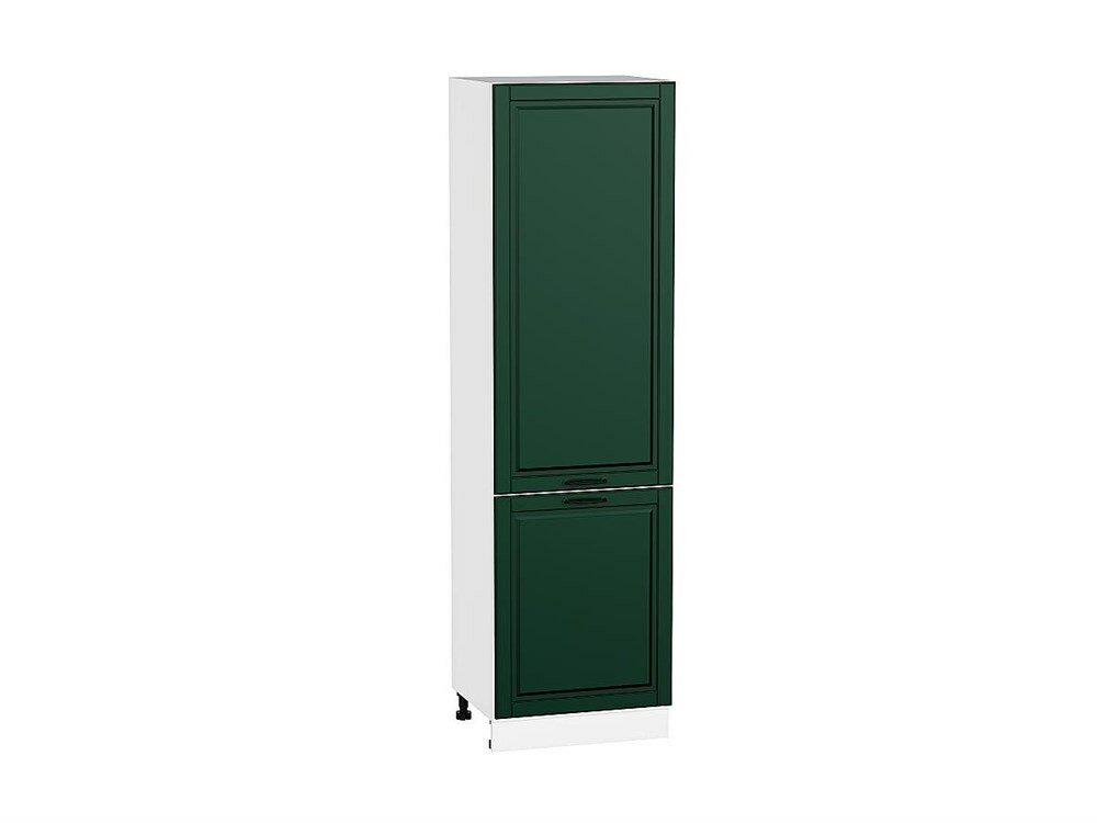 VVT Шкаф пенал с 2-мя дверцами Дублин Белый, Special Green, 2140, 600 В*Ш*Г 2132*600*574, фасад МДФ Special Green, корпус Белый Special Green