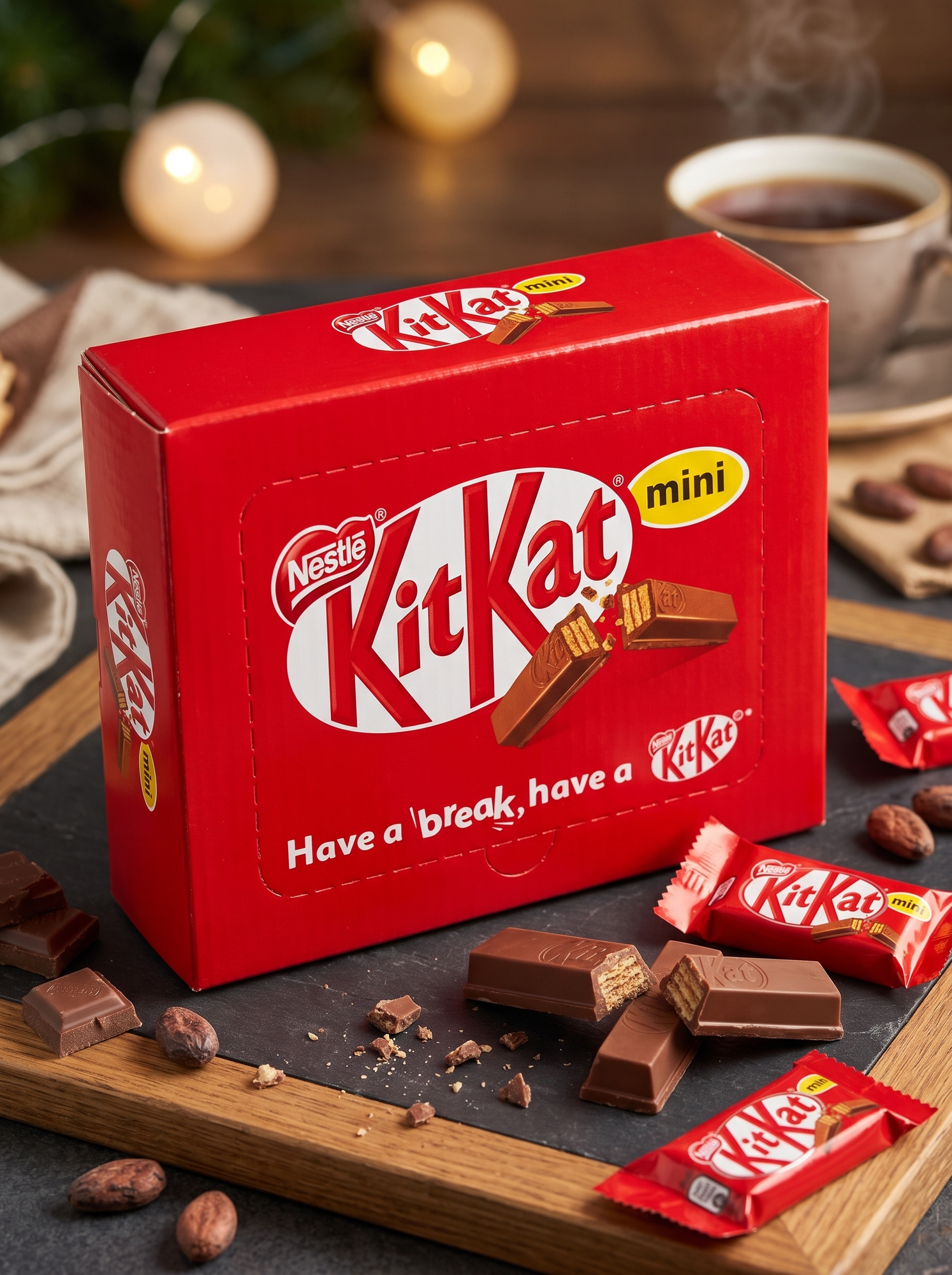 Батончики шоколадные молочные Nestle KitKat 2 Fingers Foil Wrap, 17гр х 40шт (Германия)