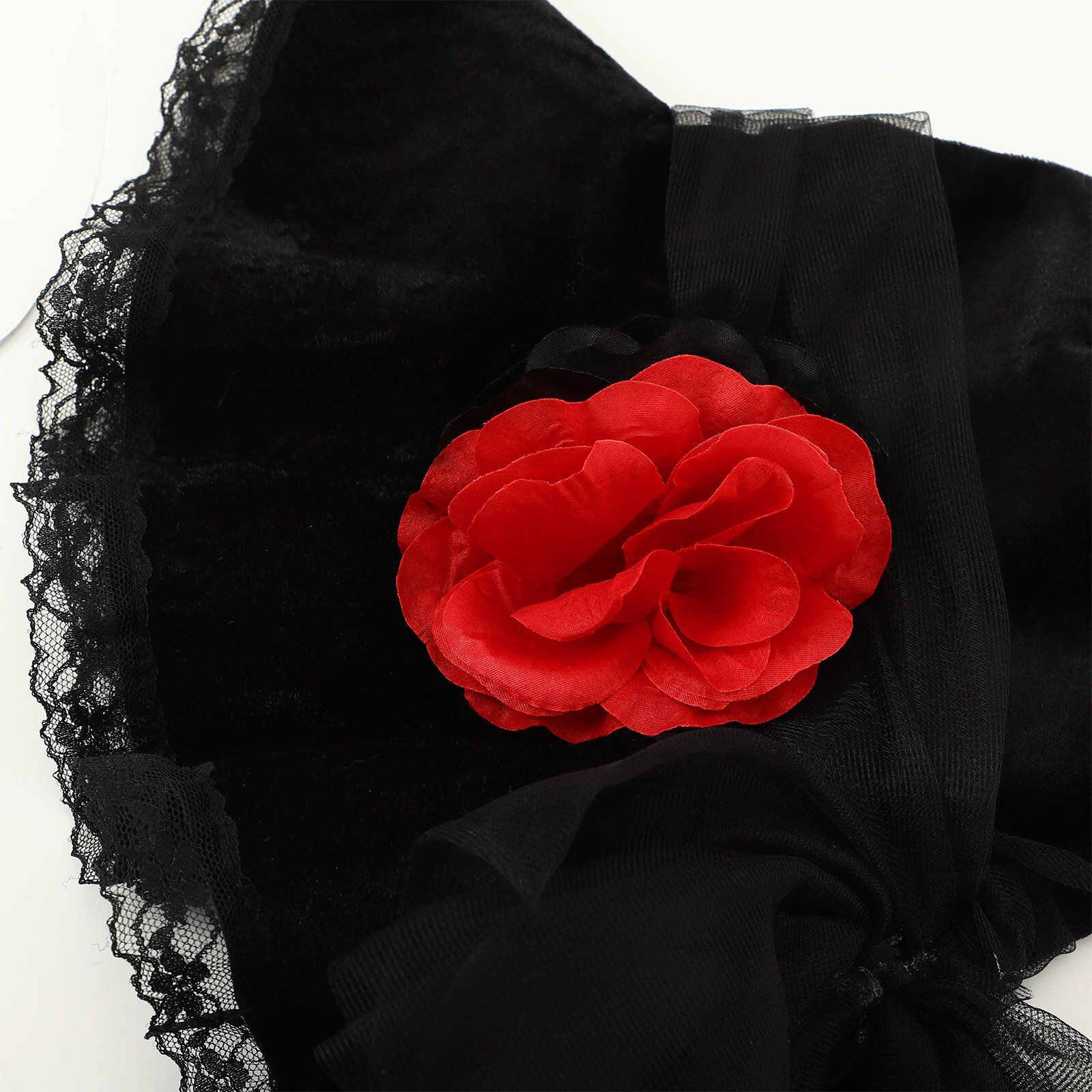 Колпак Ведьмы Для Хэллоуина С Тюлем И Цветами 40.00X32.00X32.00Cm