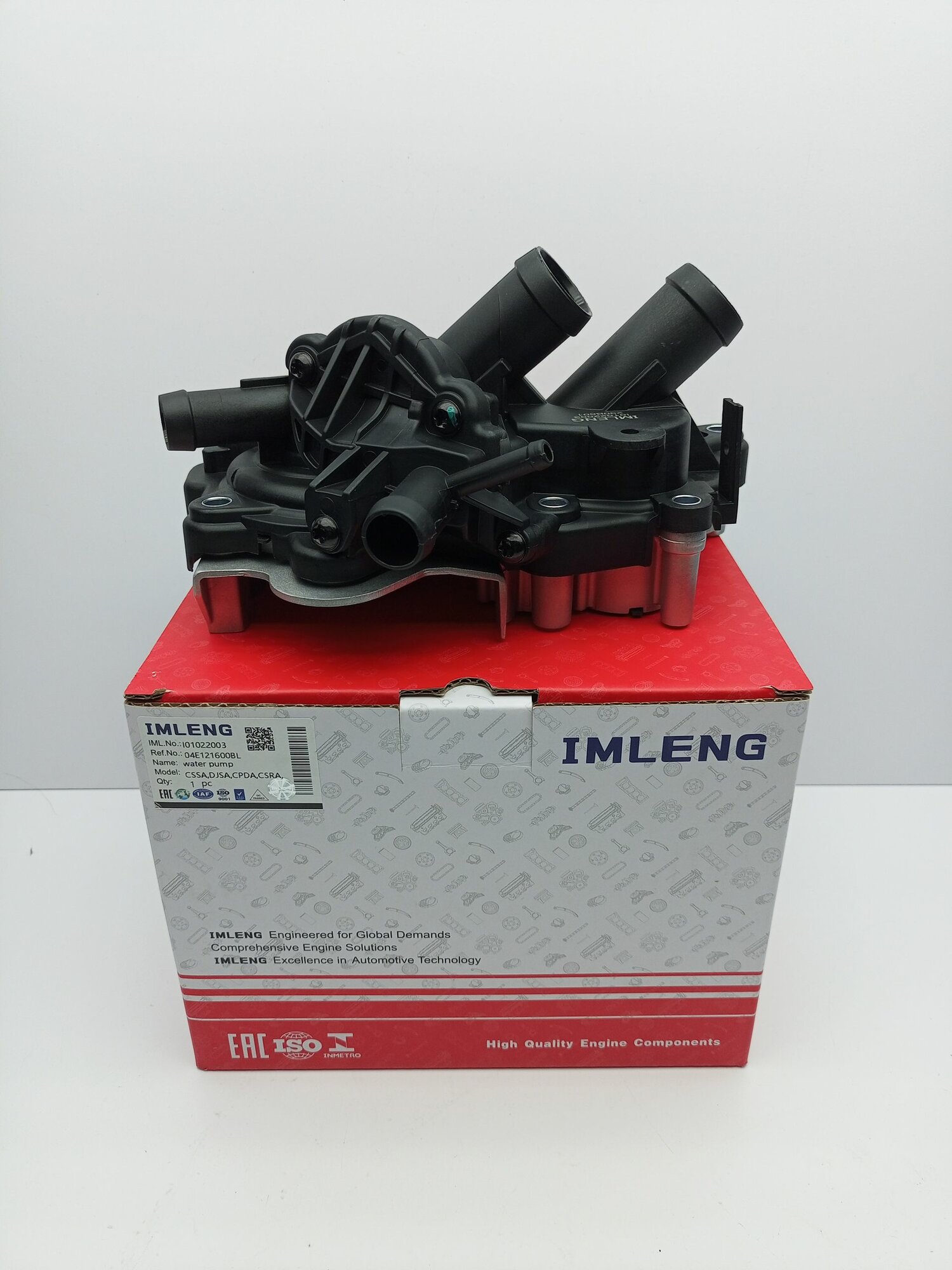 Новый корпус термостата (с помпой) VW VAG EA211 IMLENG I01022003 04E121600BD