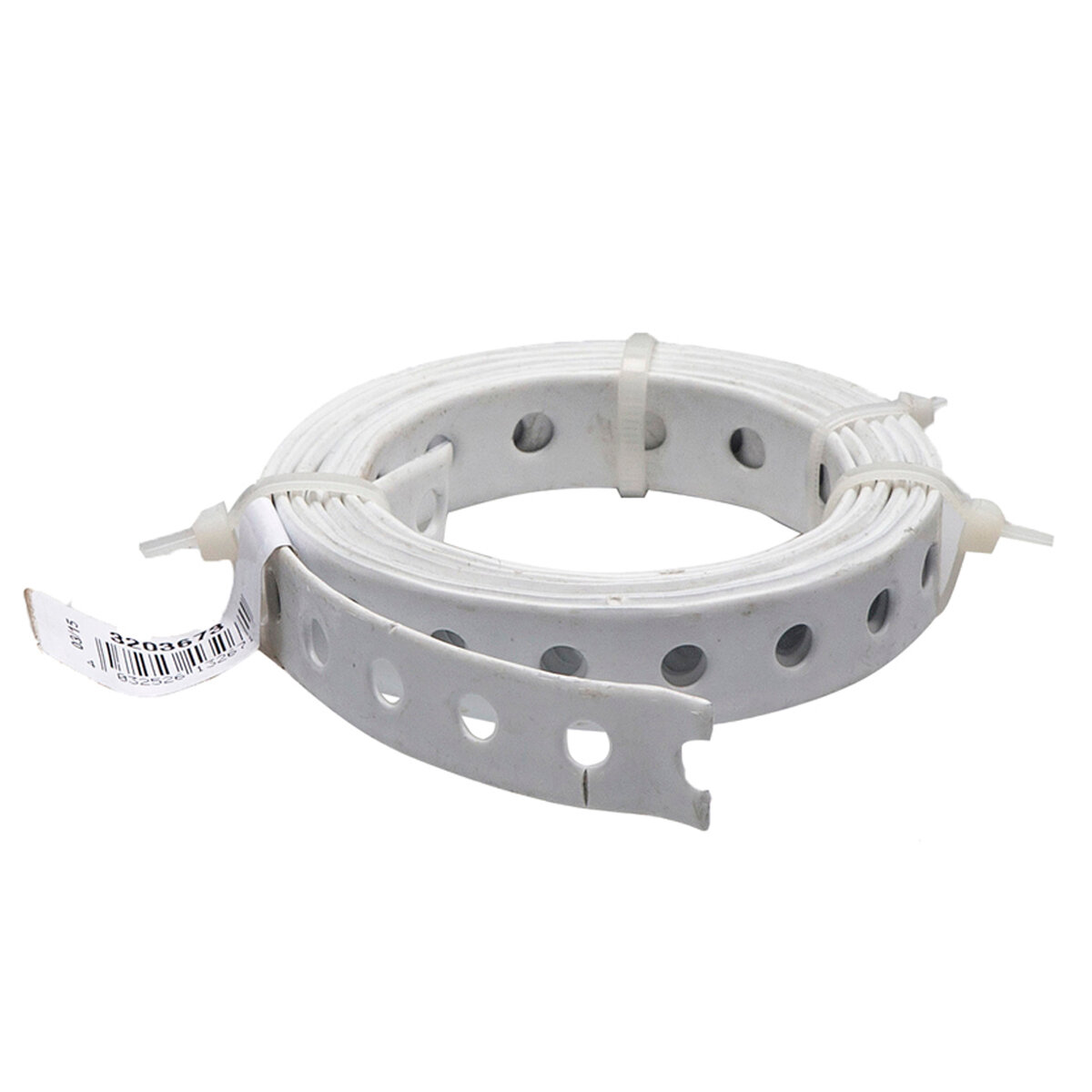 Лента монтажная перфорированная12x0,8 белый цинк (1,5 м) Suki
