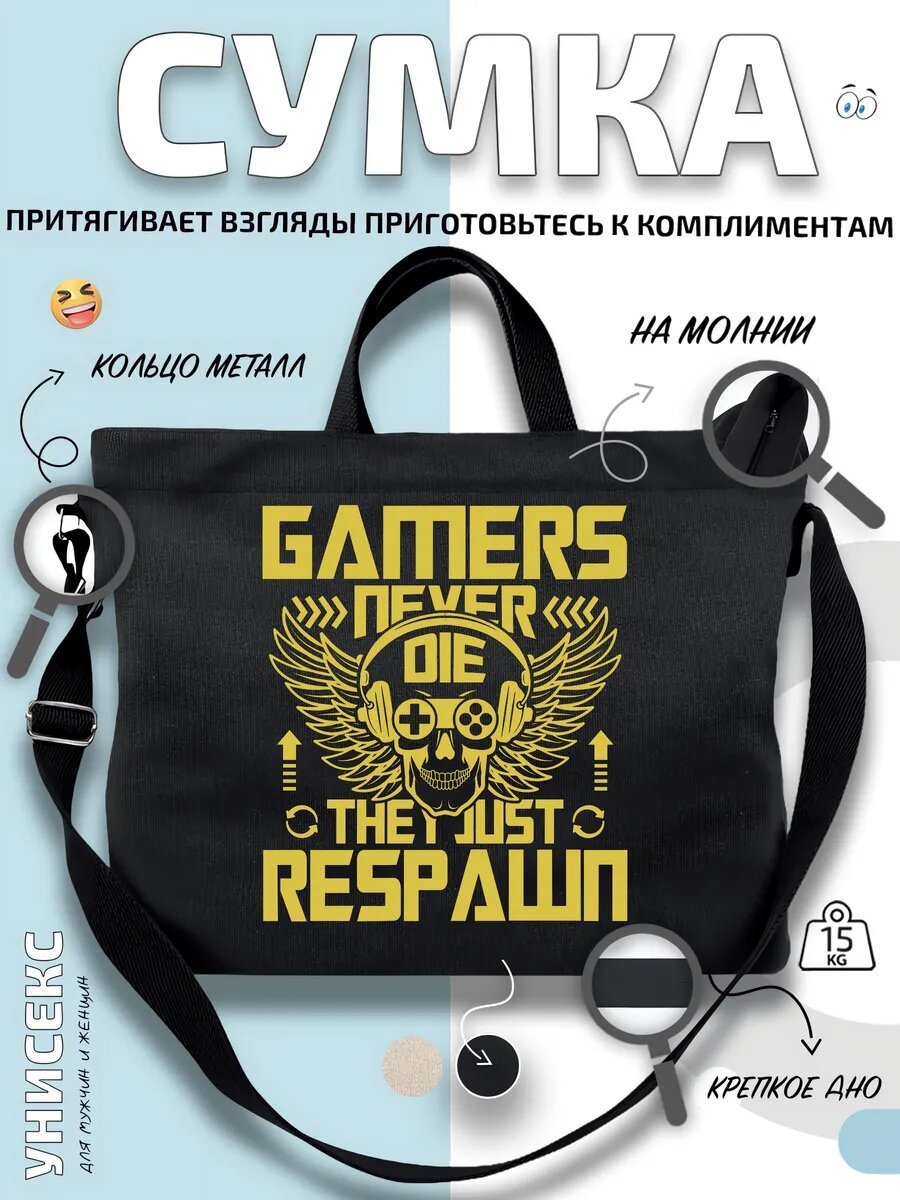 Сумка шоппер  Желтый геометрический орнамент
