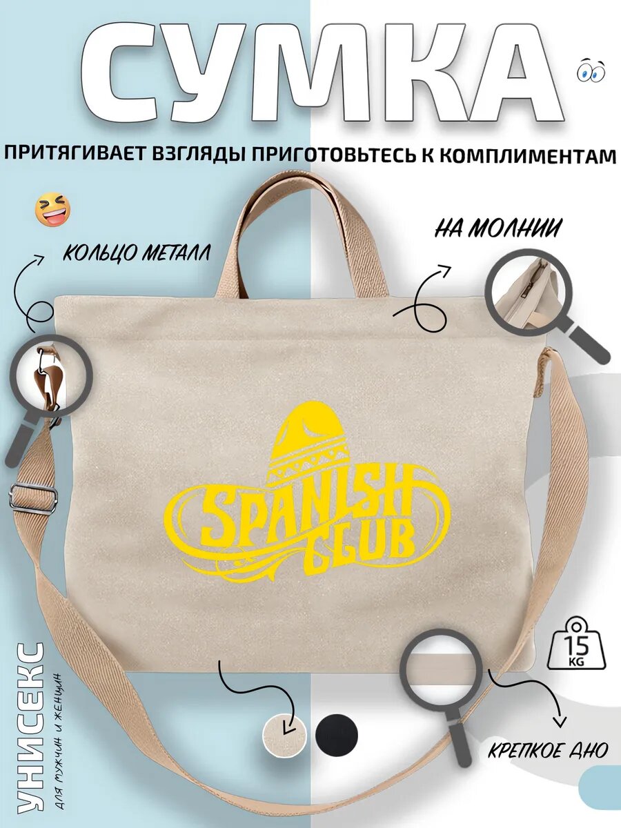 Сумка шоппер  Жёлтый абстрактный силуэт