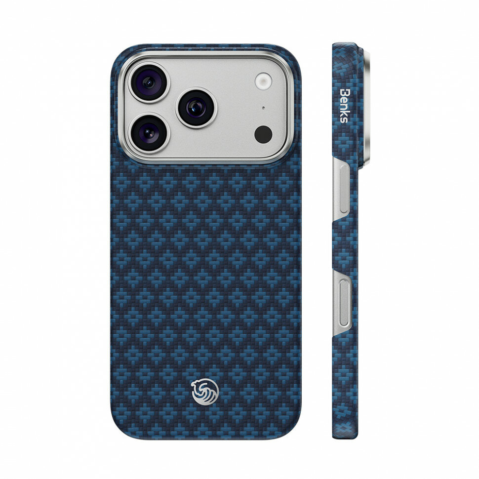 Чехол Benks ArmorGrid Air C1 Case Kevlar® для iPhone 18 Pro /17 Pro синий (Beyond Blue) C. K. FL. AP. BE.0072
