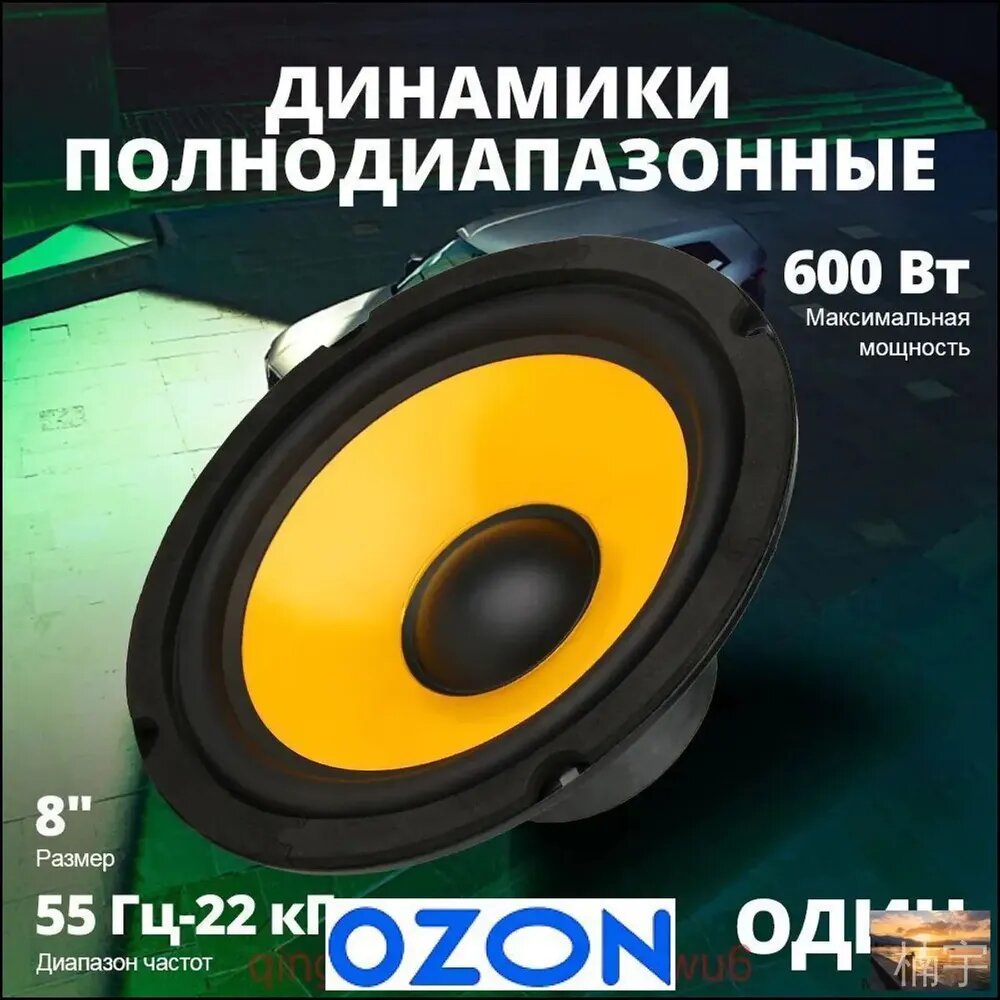 Колонки автомобильные, 20 см (8 дюйм.)