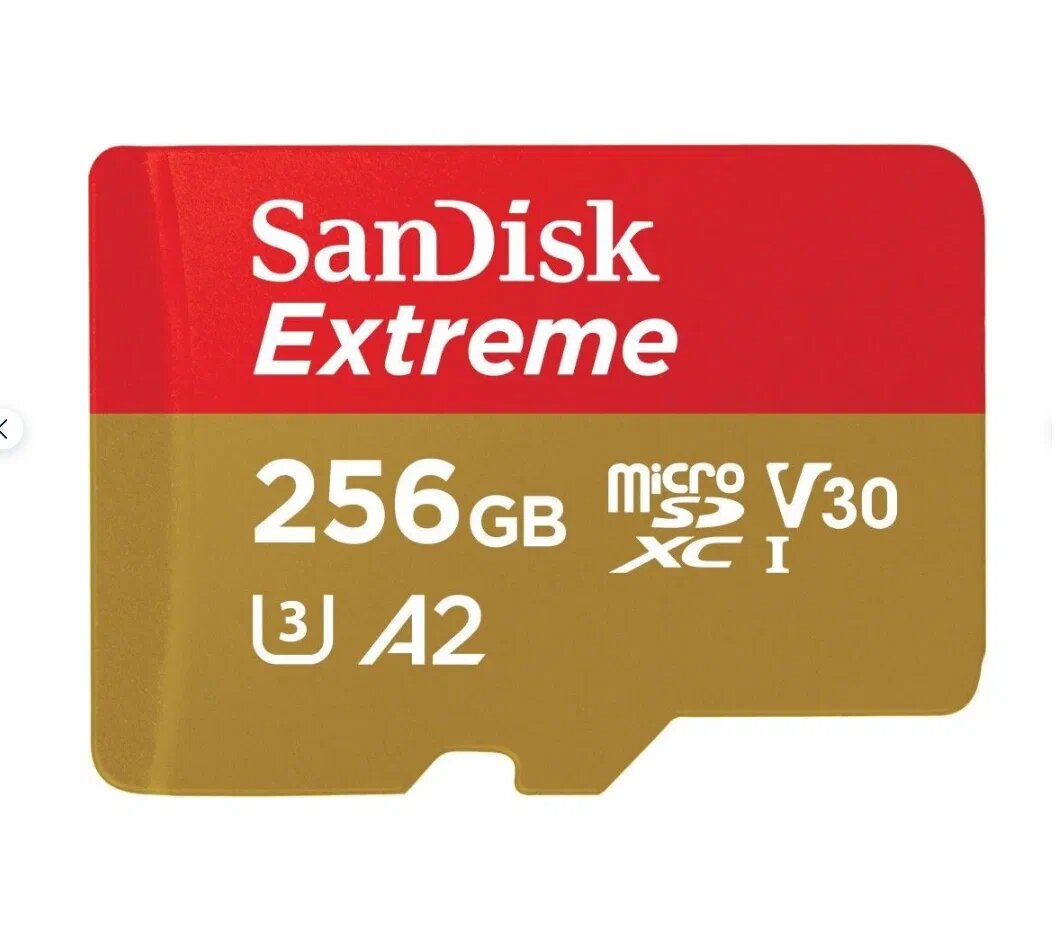 Карта памяти SanDisk Extreme micro SDXC 256 ГБ(190/130Mb/s) UHS-I, U3, V30, A2 (SDSQXAV-256G-GN6MN)