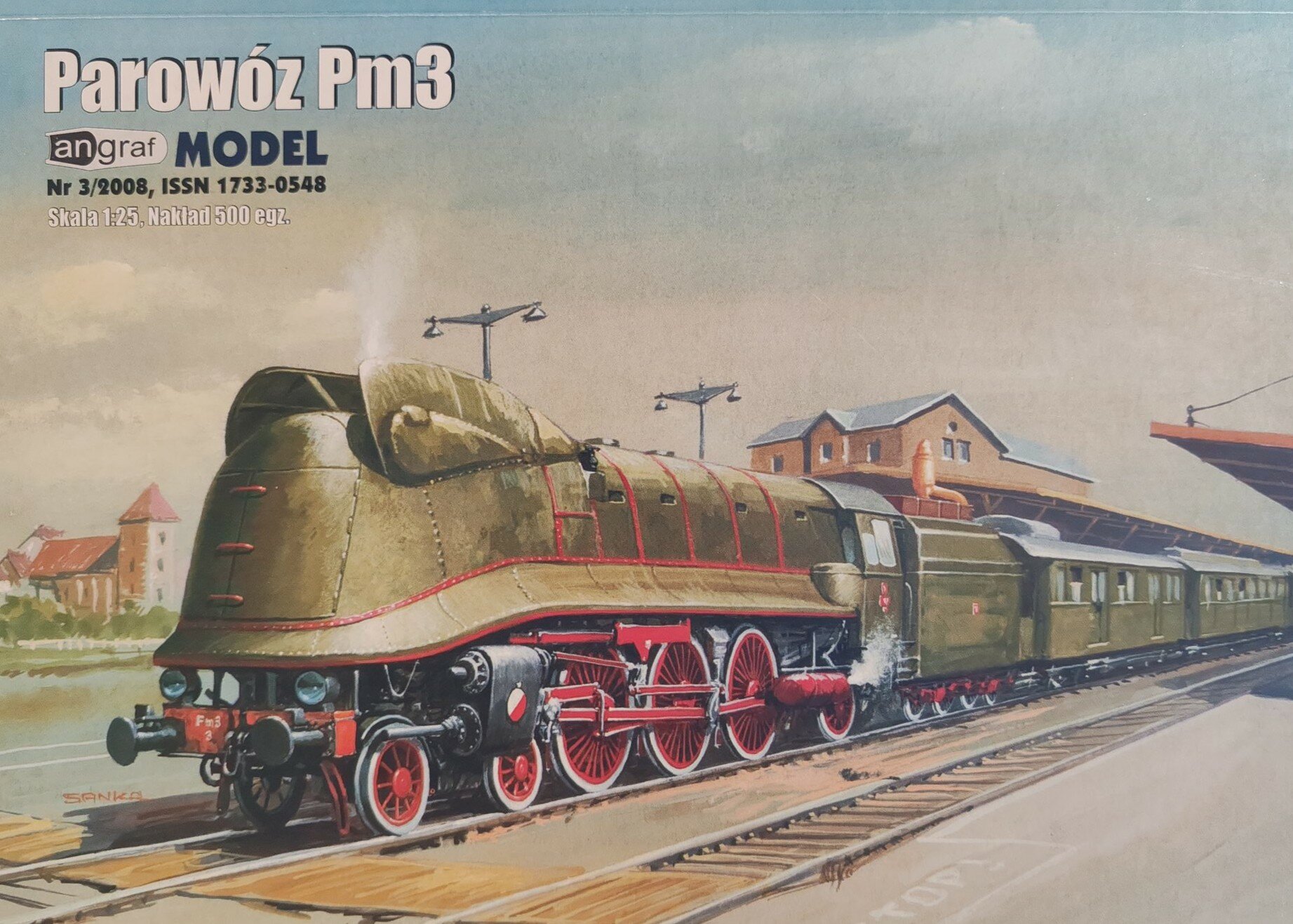 Сборная бумажная модель Паровоз Pm3, 1:25 - angraf №3/08 (журнал)