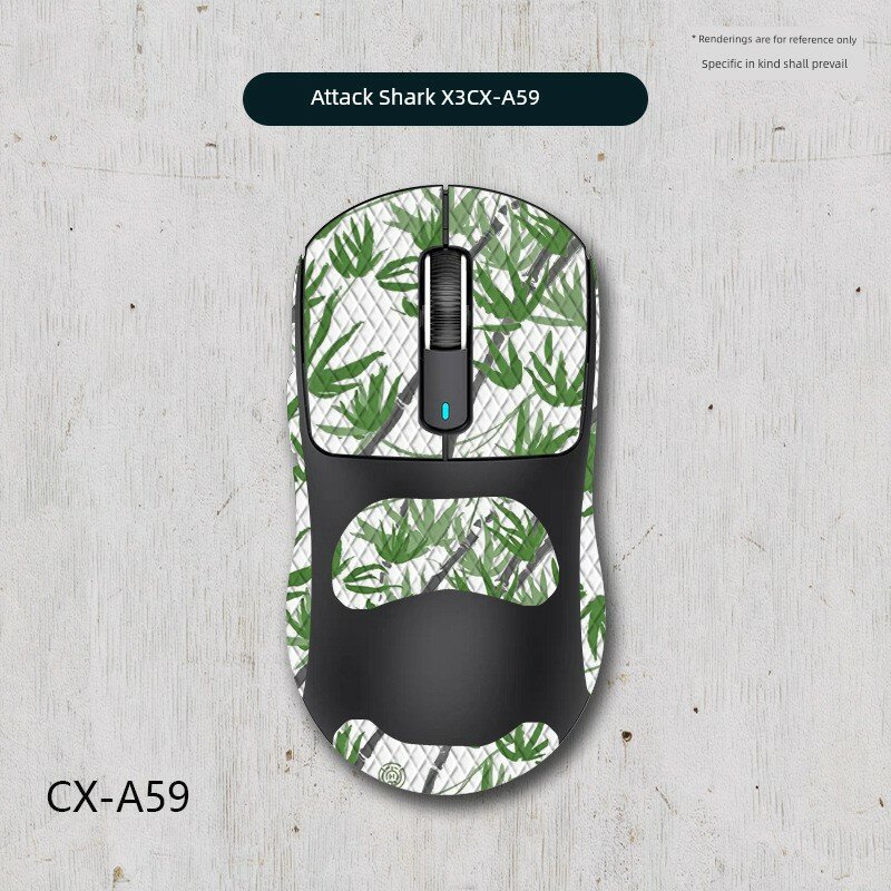 Наклейка для мыши Attack Shark X3 с рисунком CX-A59, белый ромб, полное покрытие, 0.5 мм