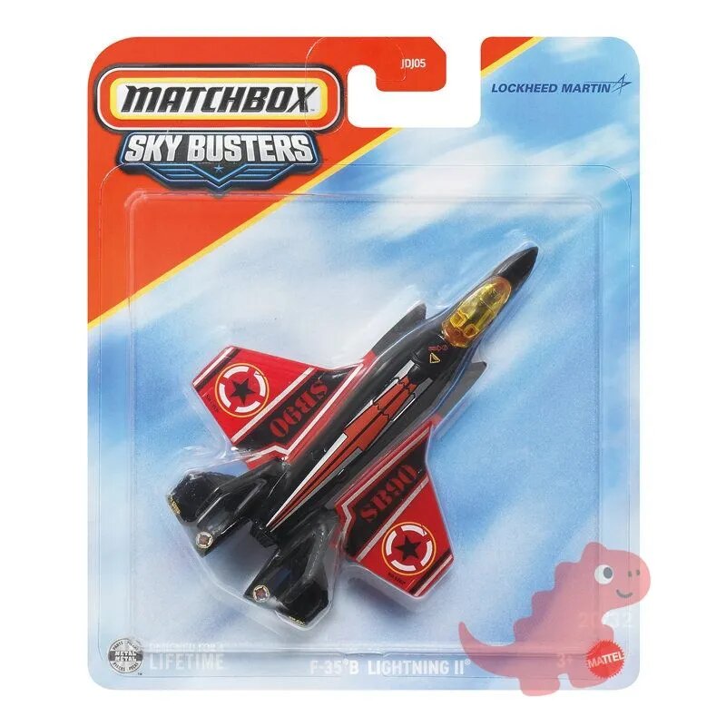 Машинка Matchbox 1/64 SKY BUSTERS F-35B LIGHTNING II Black/Red