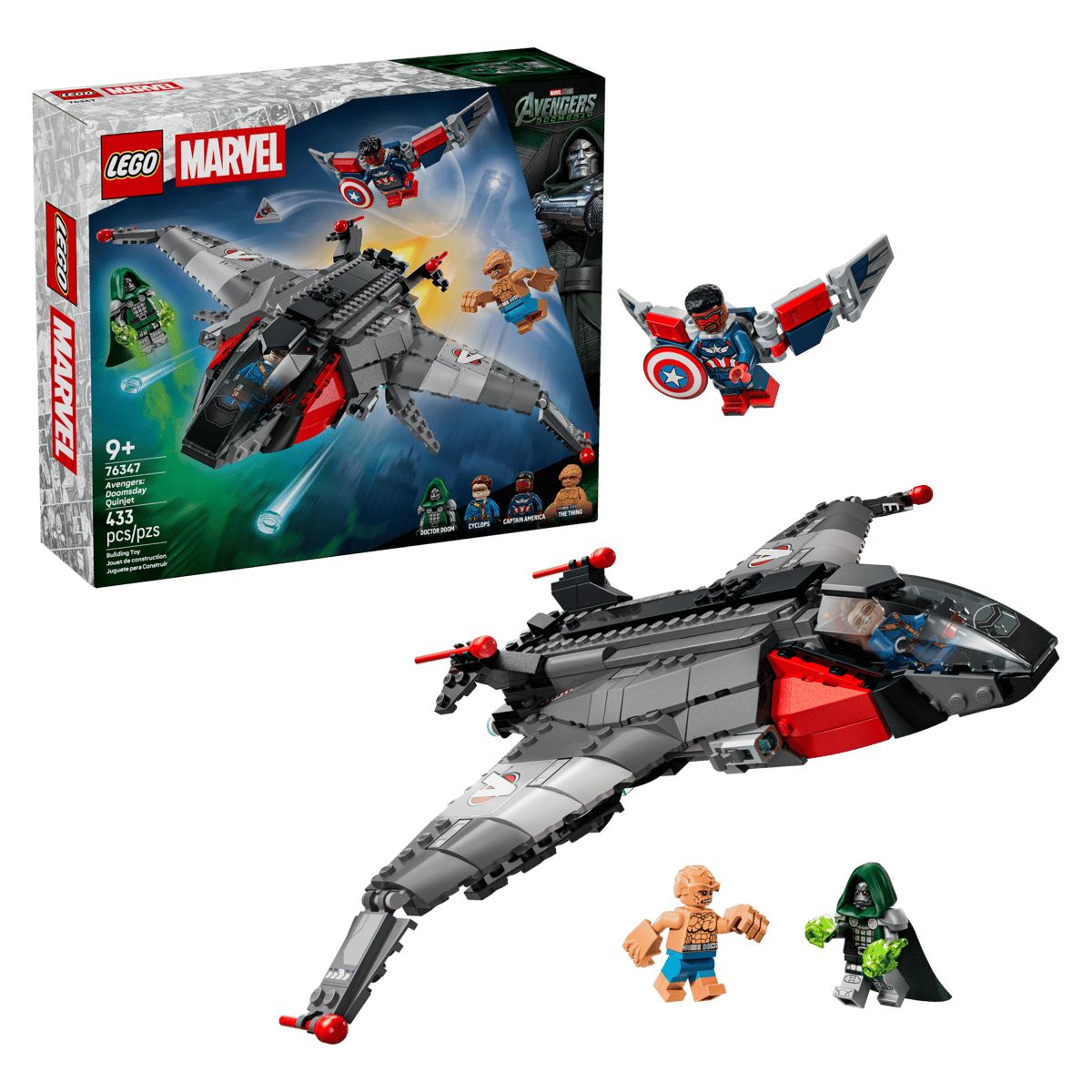 Конструктор LEGO Marvel Super Heroes - Мстители: Квинджет Думсдея 433 эл. - Лего Марвел 76347
