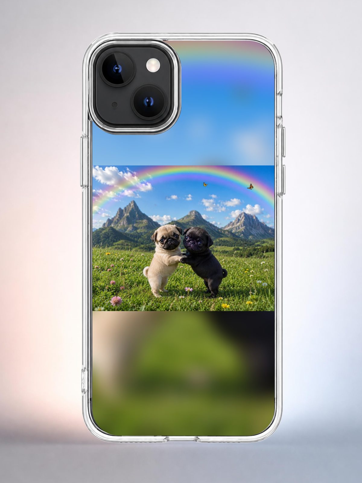 Чехол iPhone 13 Два мопса Y2K Indie Sleaze
