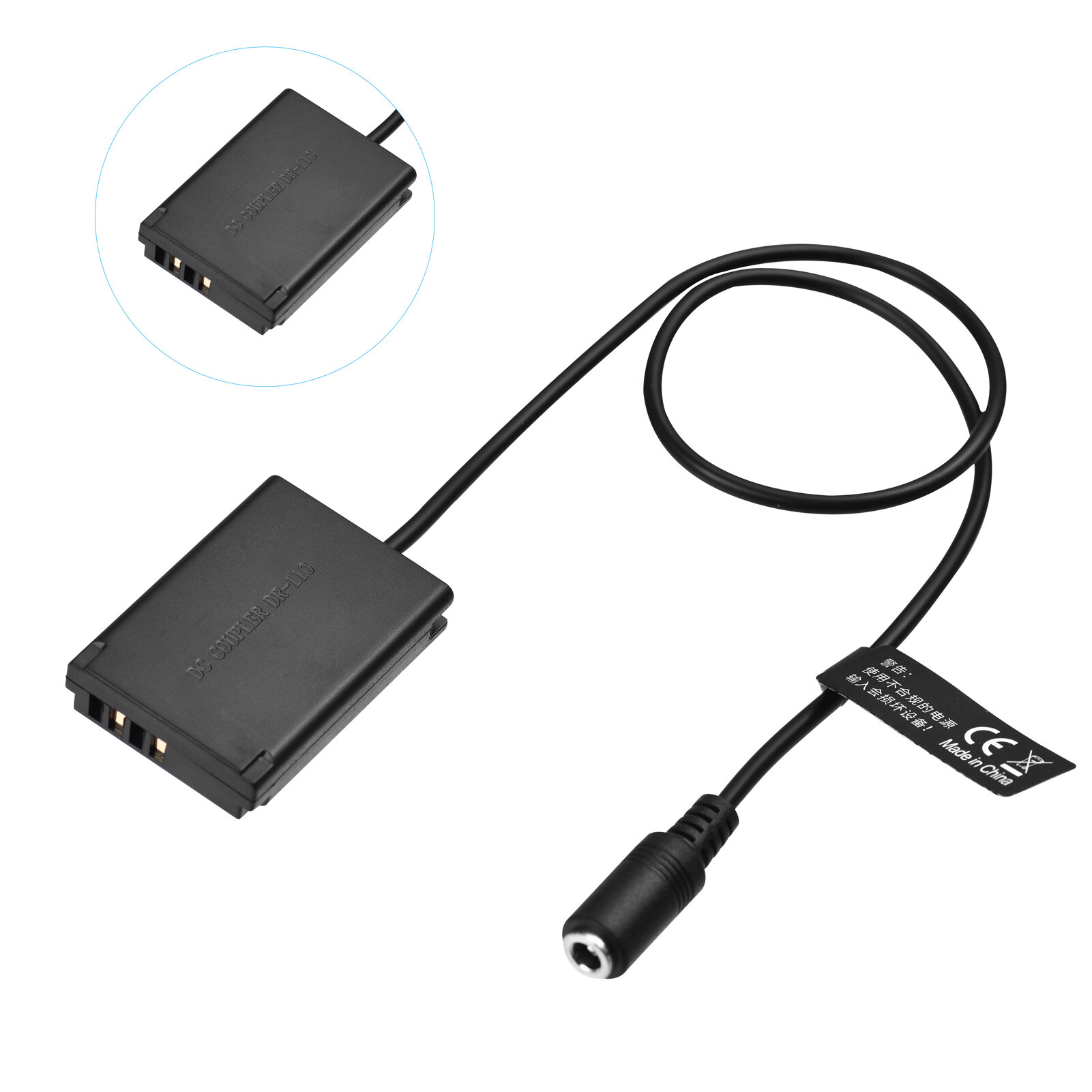 Адаптер DR-110 для камеры Canon с муляжом аккумулятора NB-13L, выход 4.2V 1.5A, удлиненный кабель для питания от сети