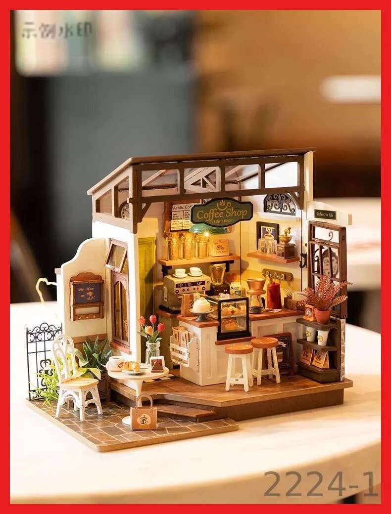 Подарочный Интерьерный конструктор, Rolife Румбокс No.17 Cafe , DG162