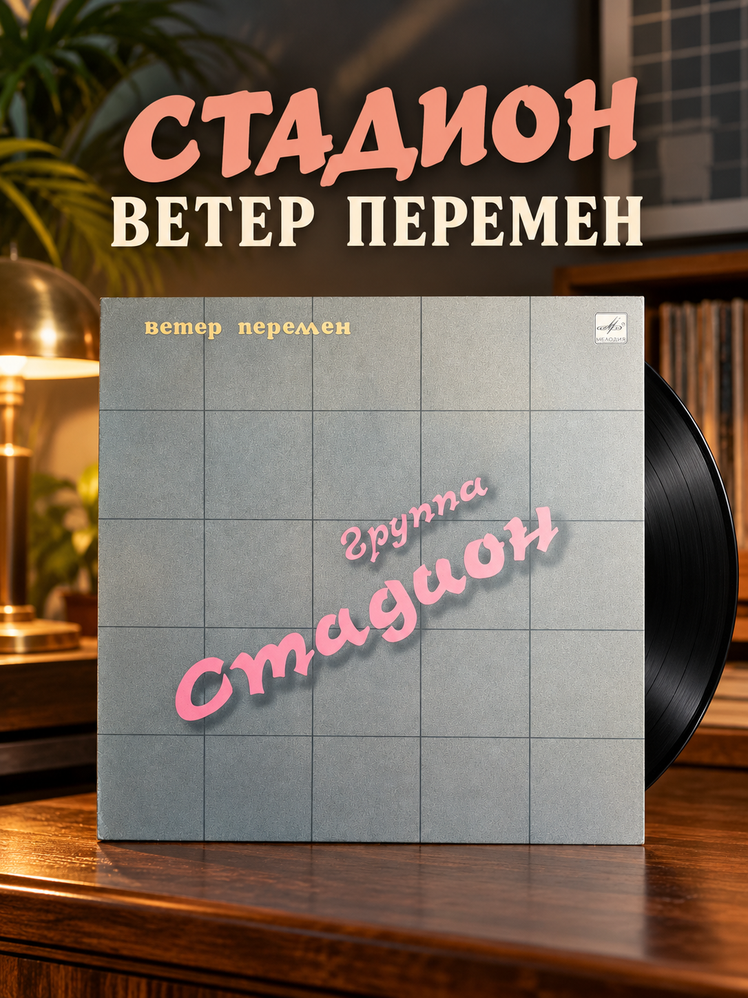 LP Группа Стадион - Ветер перемен. Виниловая пластинка 12 дюймов. Мелодия СССР 1990 год.