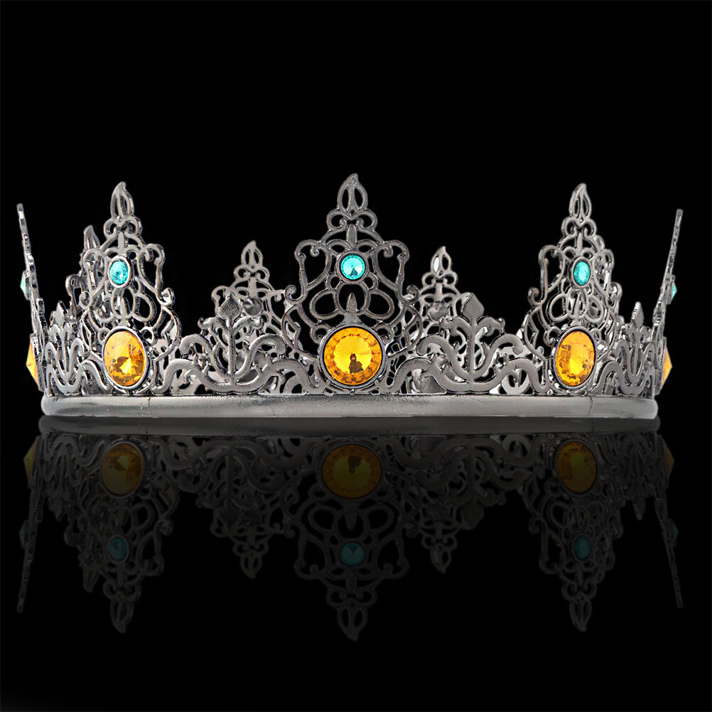 Винтажная Корона КINGS Размер 17x17 Cm Серебристый Цвет Для Театра И Костюмированных Вечеринок
