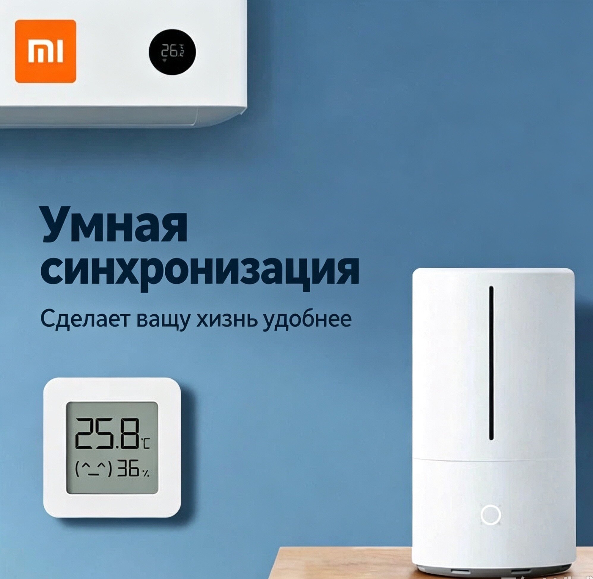 Термометр гигрометр Xiaomi Mijia 3 Mini, датчик температуры и влажности, Bluetooth, LCD дисплей, для дома и умного дома