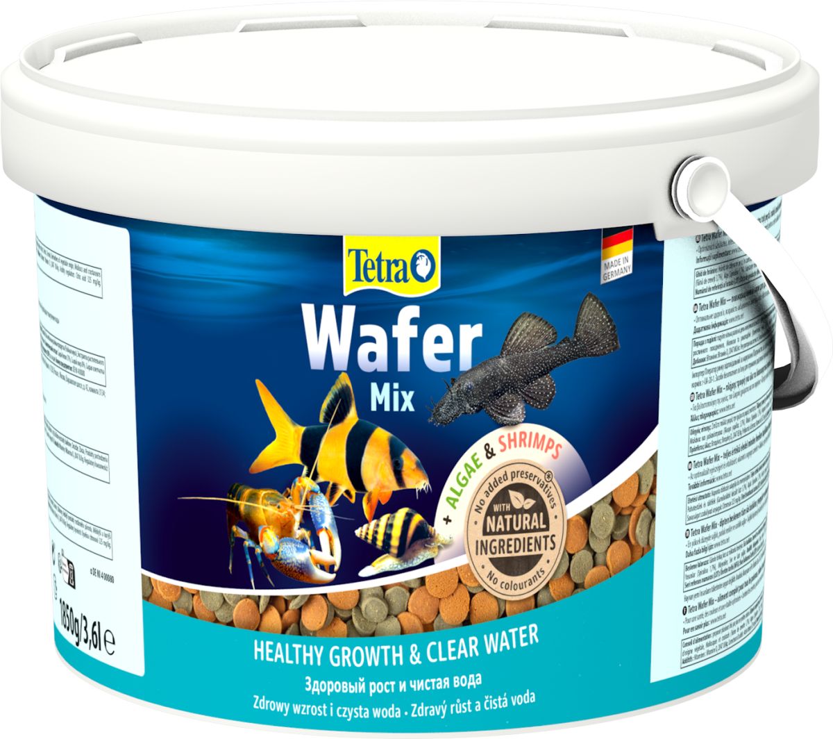 Корм Tetra Wafer Mix 3.6 л (пластинки) для всех видов донных рыб и ракообразных, содержит креветки и спирулину