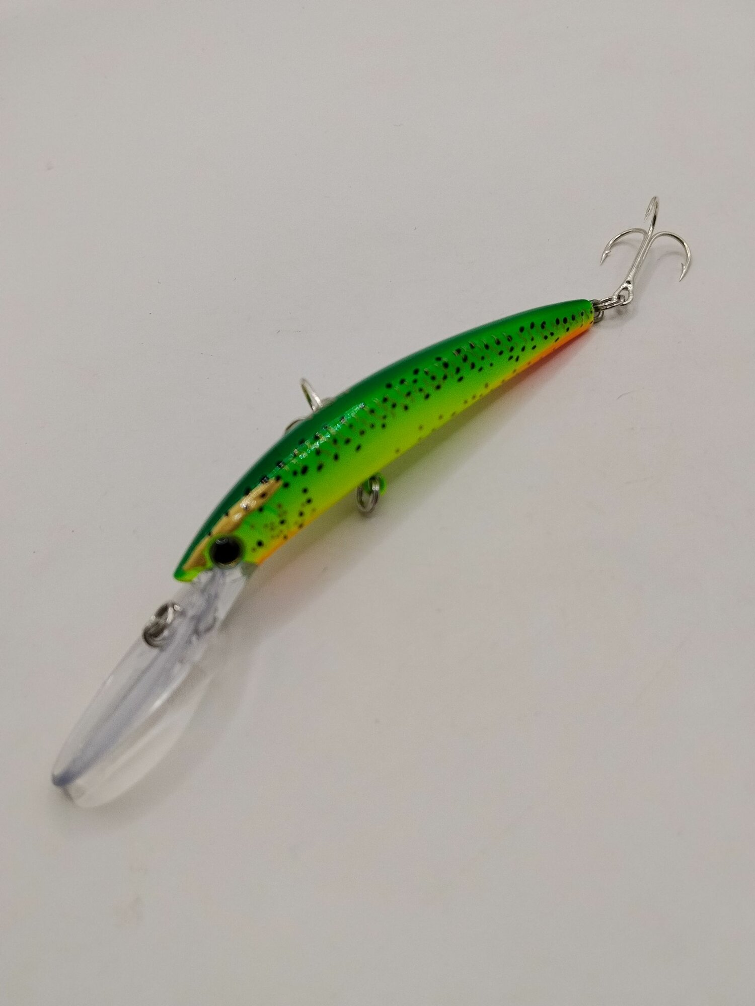 Воблер VKG Crystal Minnow Deep Diver (F) плавающий, 90 мм, 9.5 г / Глубоководный воблер минноу на щуку и судака