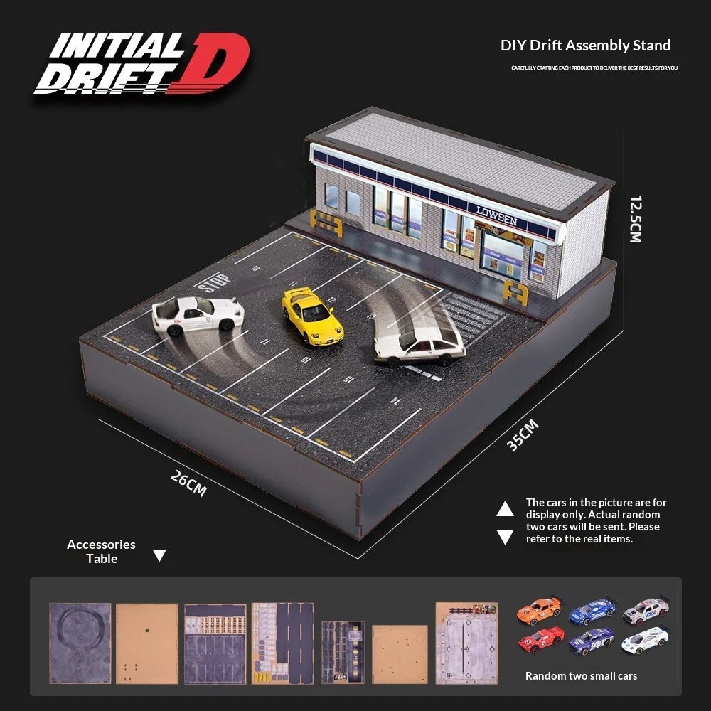 Магнитный набор для дрифта Initial D Tokyo Drift 1:64 Initial D Series