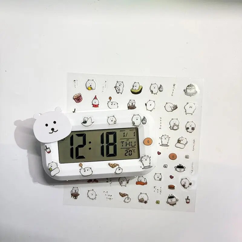Hot Chiikawa Mini Alarm Clock Luminous Display Compact Bedside Desk Clock Accurate Timekeeping For Bedroom Dormitory Study Trave