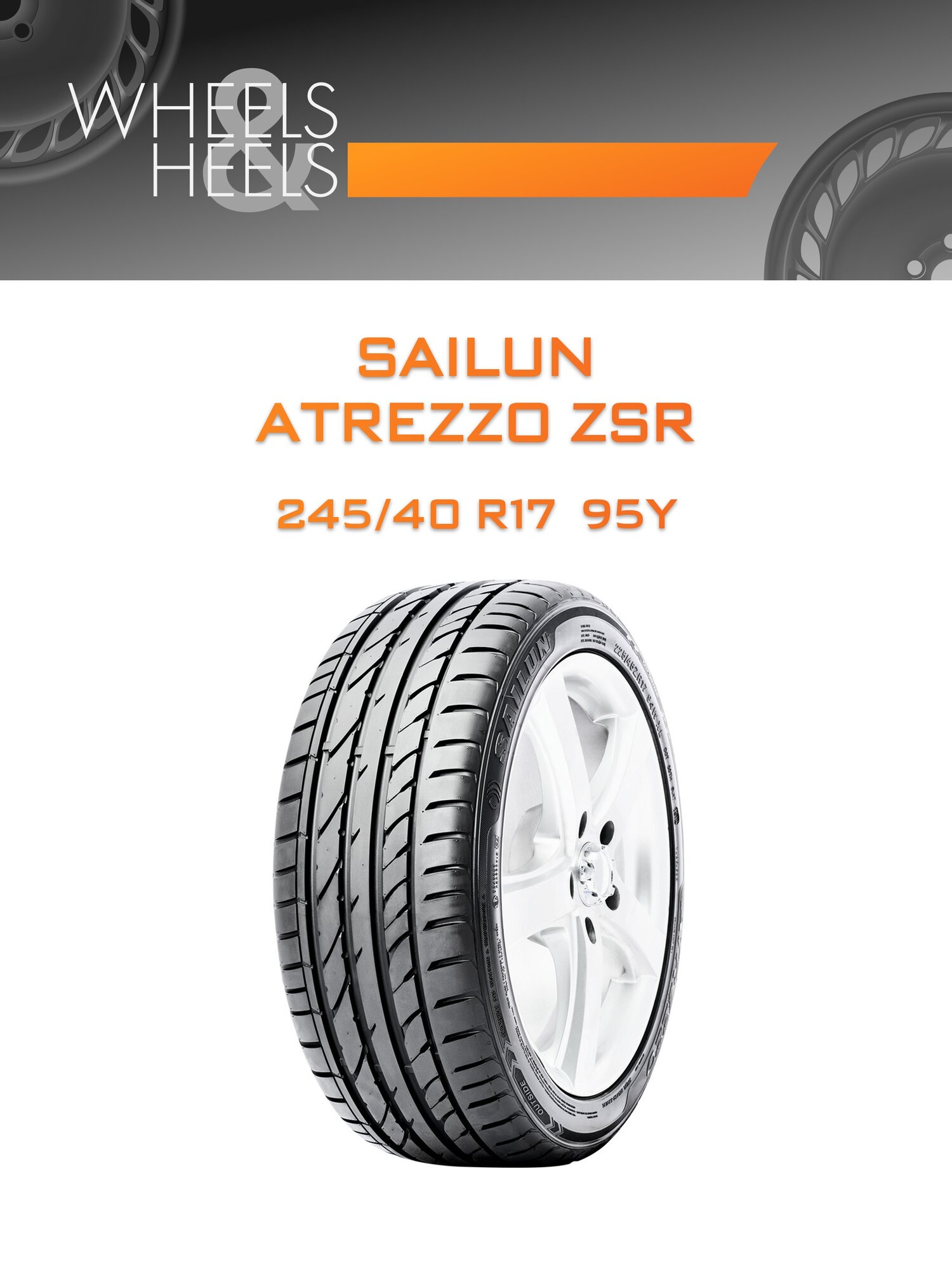 Шина автомобильная SAILUN ATREZZO ZSR AT 245/40 R17 95Y XL SUMMER, летняя, универсальная