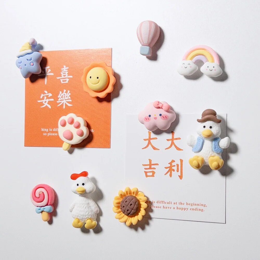 Магнит на холодильник Утка 3D, 10sets cute ducks