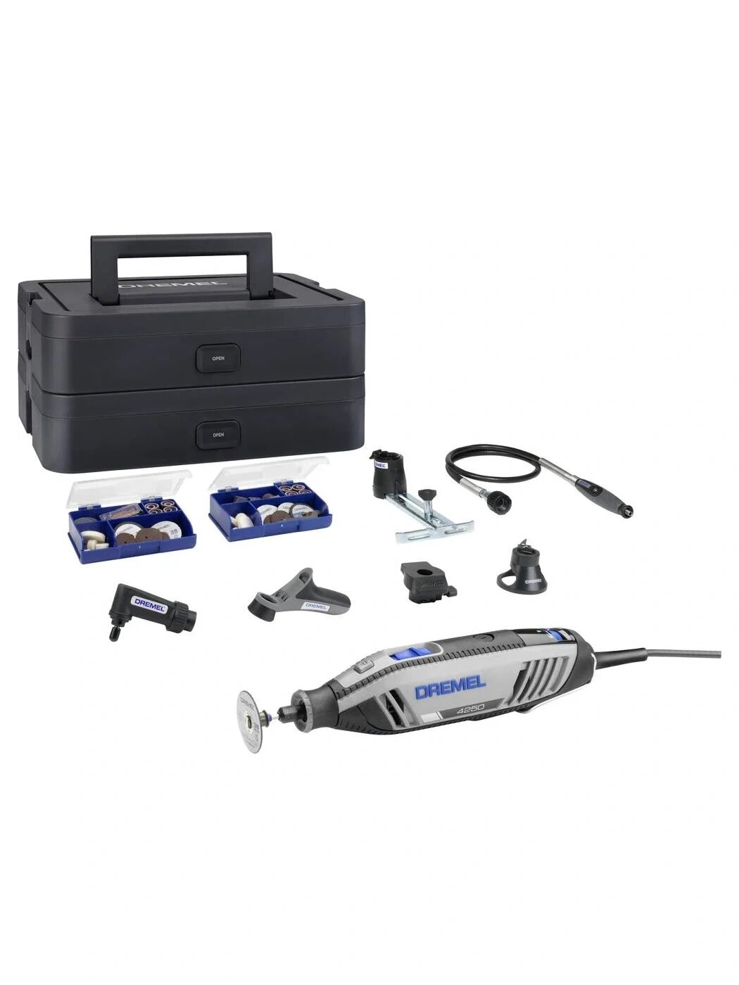 Гравер сетевой Dremel 4250-6/128 Platinum, 175 Вт, кейс