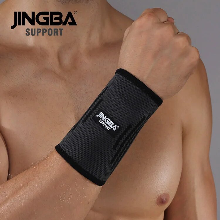 Напульсник JINGBA SUPPORT из нейлона L, Black