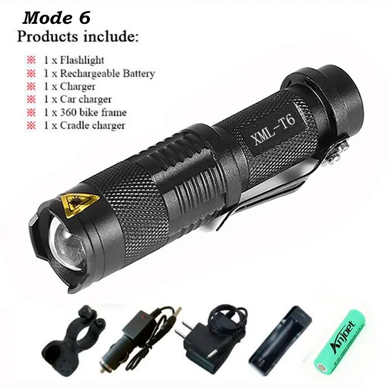 Фонарь ANJOET Cree XML T6 L2 Q5 6