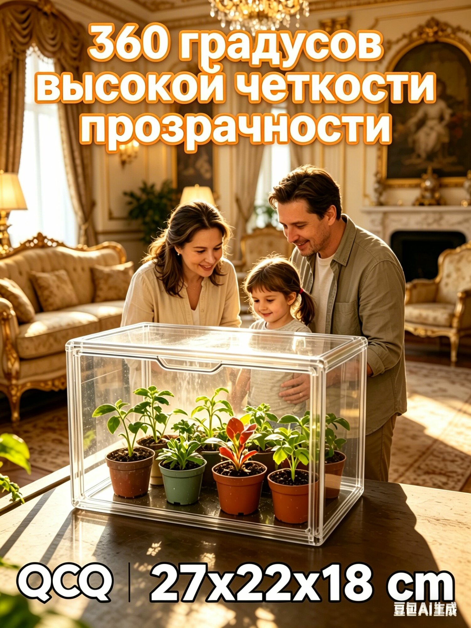 Парник, теплица мини 0.221х0.18х0.27 м пластик
